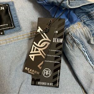 Reason | Jackets & Coats | Nwt New Reason Paint Splatter Denim Jacket ...